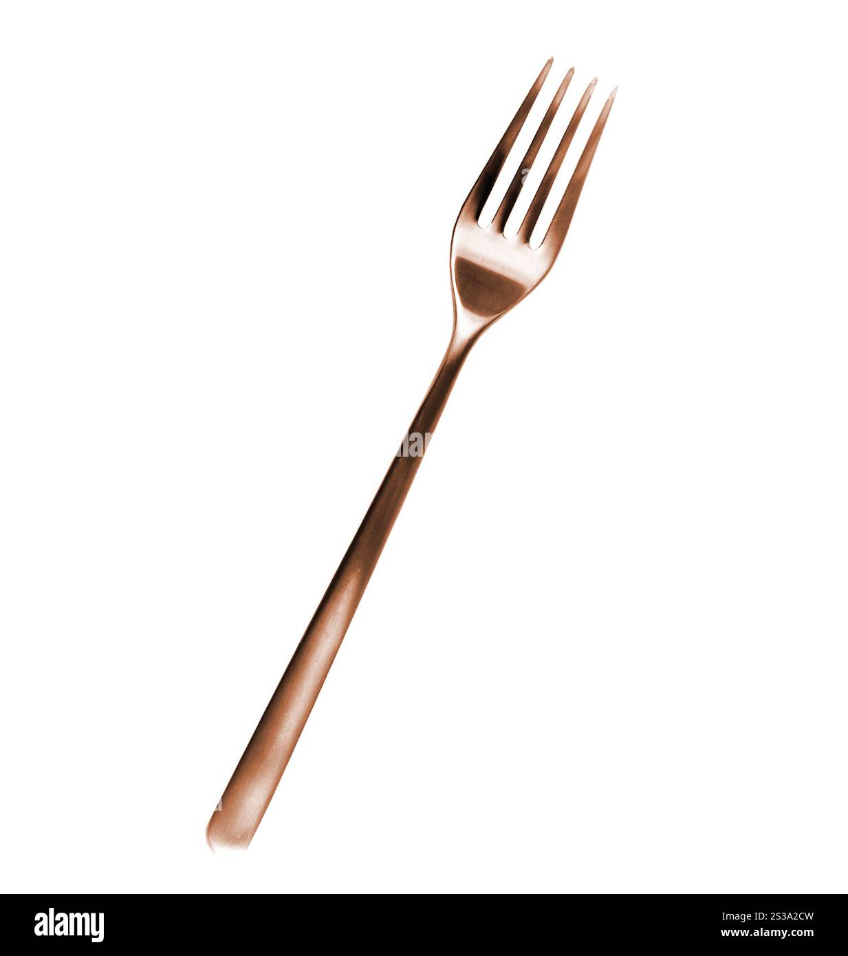 Golden fork isolated on a white background. Golden fork isolated Stock ...