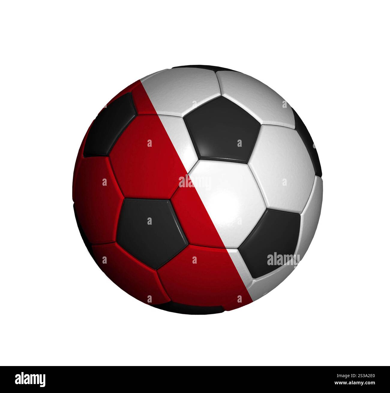 Football (soccer ball) covered with the Polish flag isolated on white ...