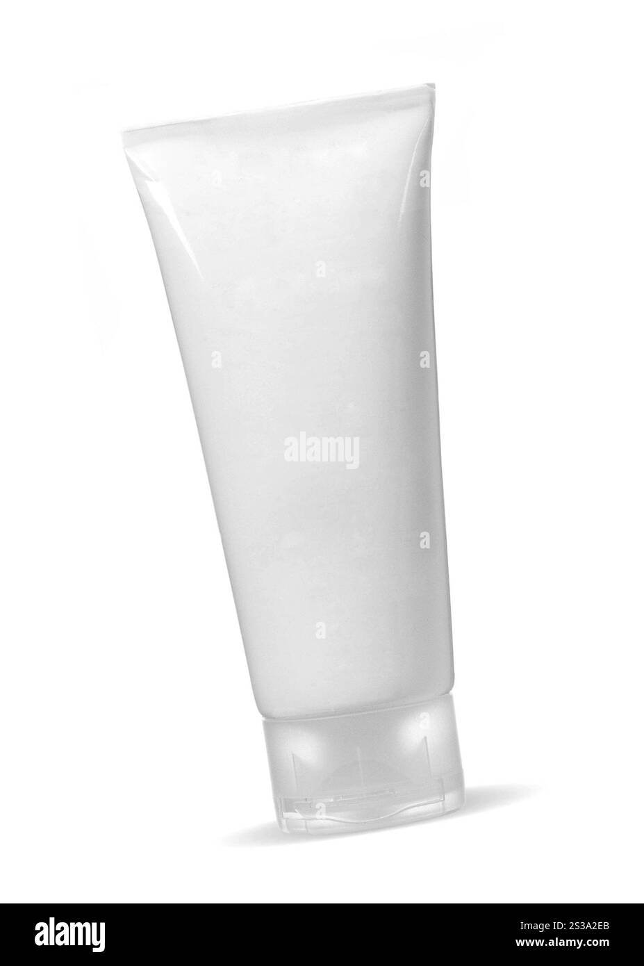 Standing White Tube with copy space isolated on white background ...