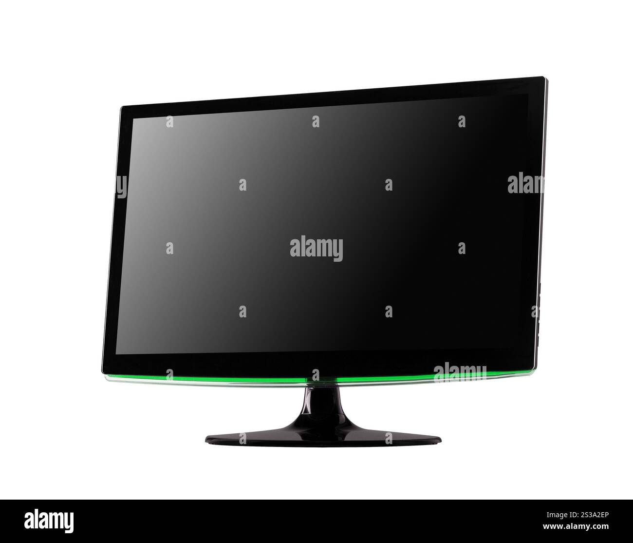 Professional widescreen computer monitor isolated on white background ...
