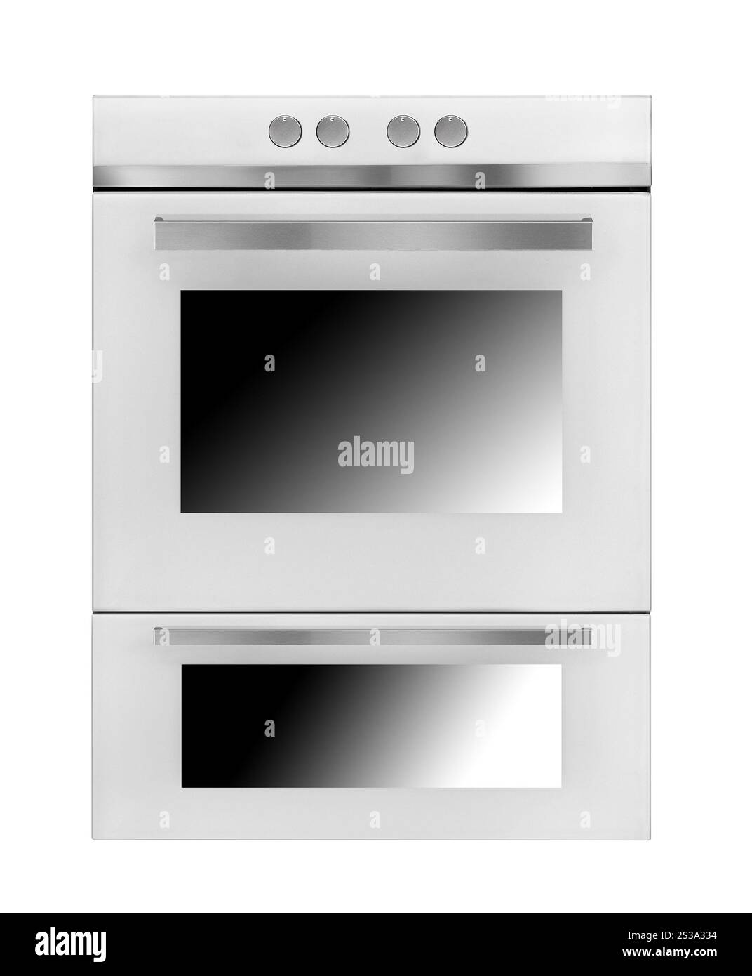 Modern gas cooker isolated on white background. Modern gas cooker on ...