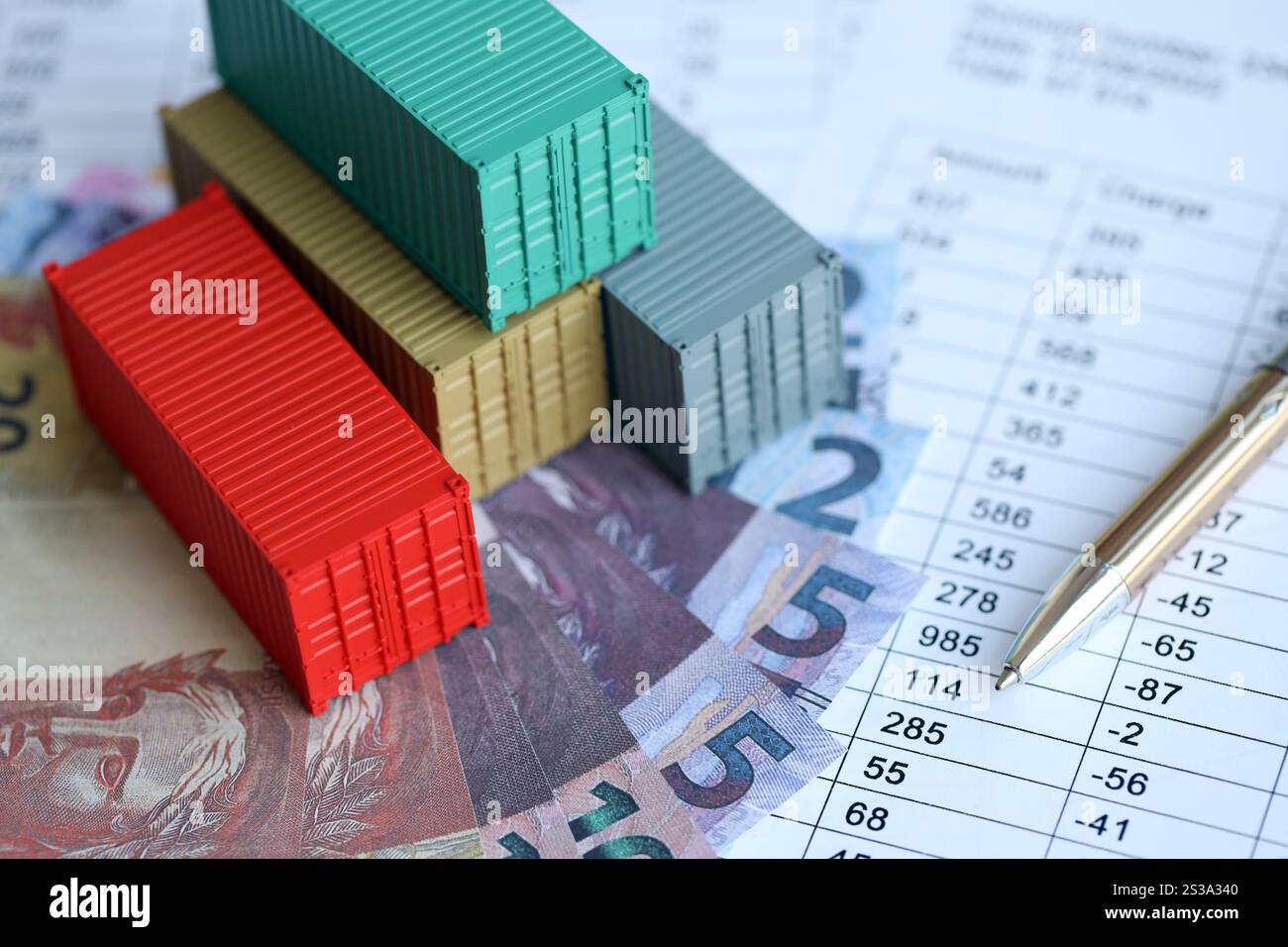 Global business container cargo ship in import export business logistic ...