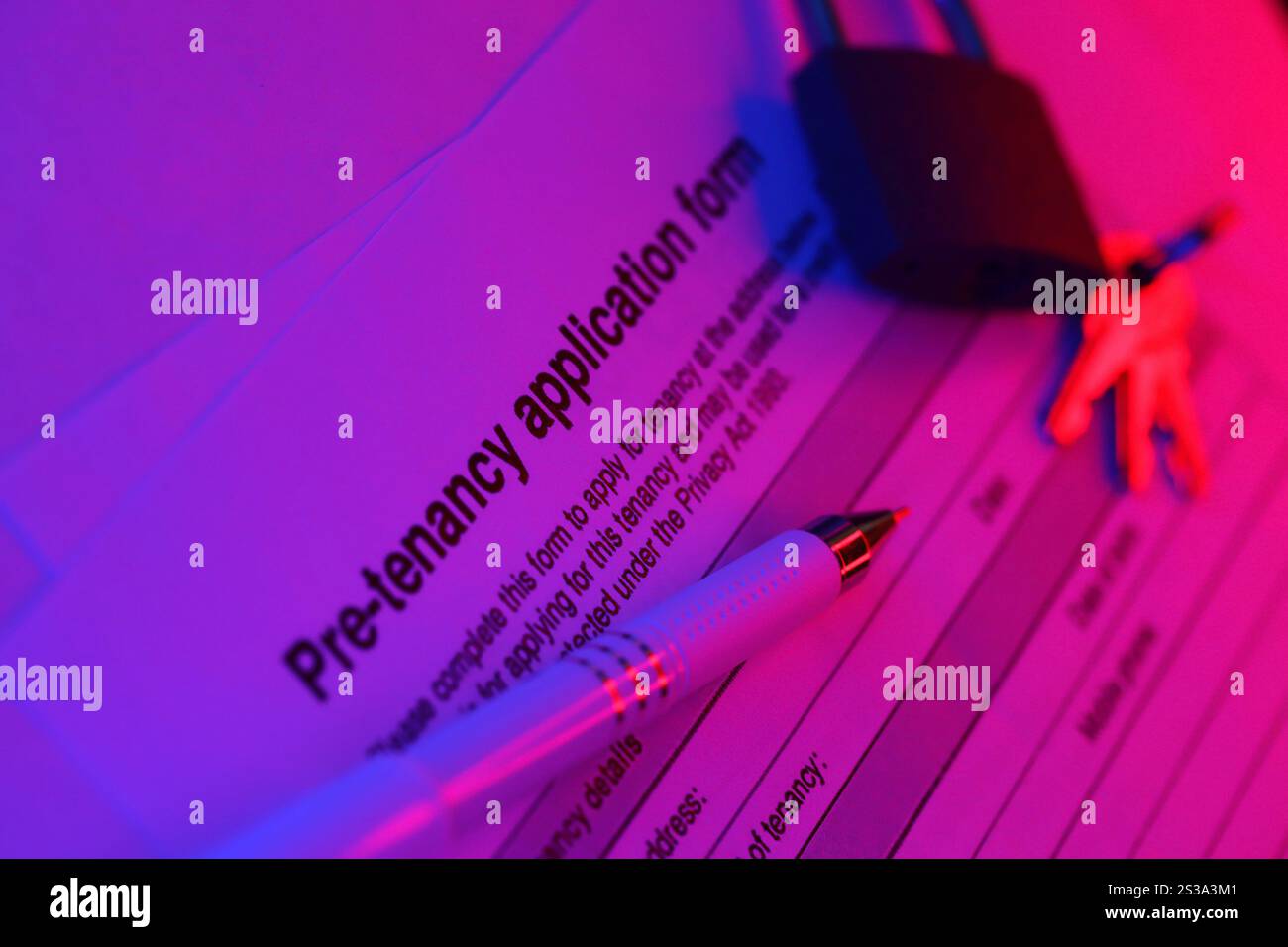 Filling up pre tenancy application form. Tenancy agreement for rental ...