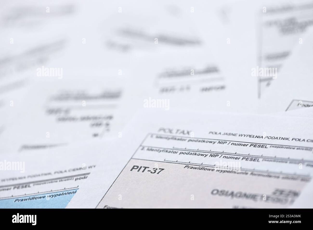 Very big amount of polish tax form blanks with PIT, CIT and VAT ...