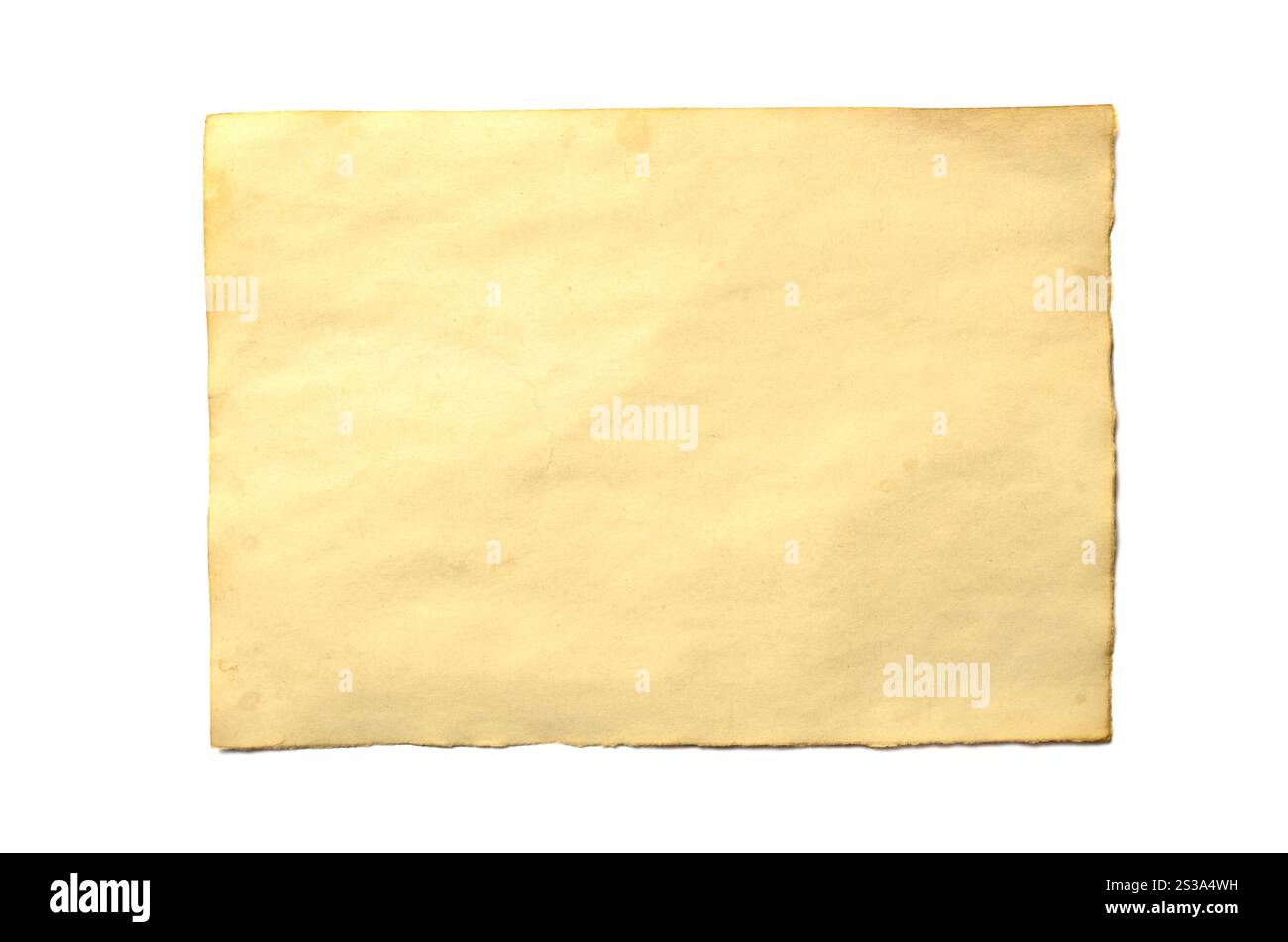 Old blank piece of antique vintage crumbling paper manuscript or ...