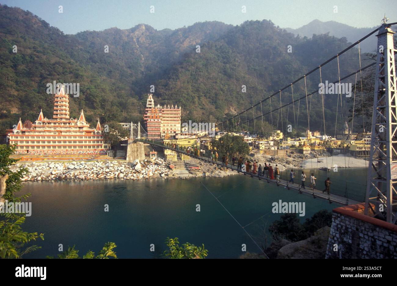 a Hindu Hermitage or Monastery of Ashram at the Holy Ganges River in ...