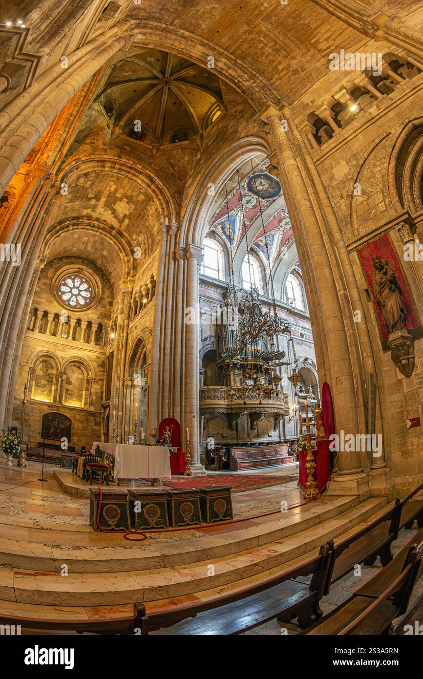 LISBON, PORTUGAL - APRIL 8, 2024: Interior of the Lisbon Cathedral ...