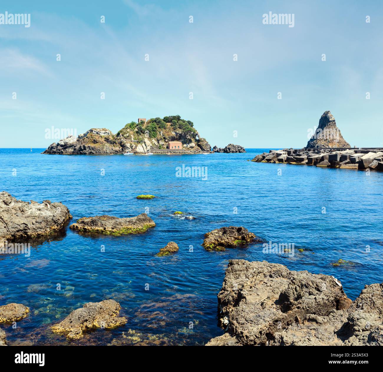 Lachea Island on Cyclopean Coast and the Islands of the Cyclops on Aci ...