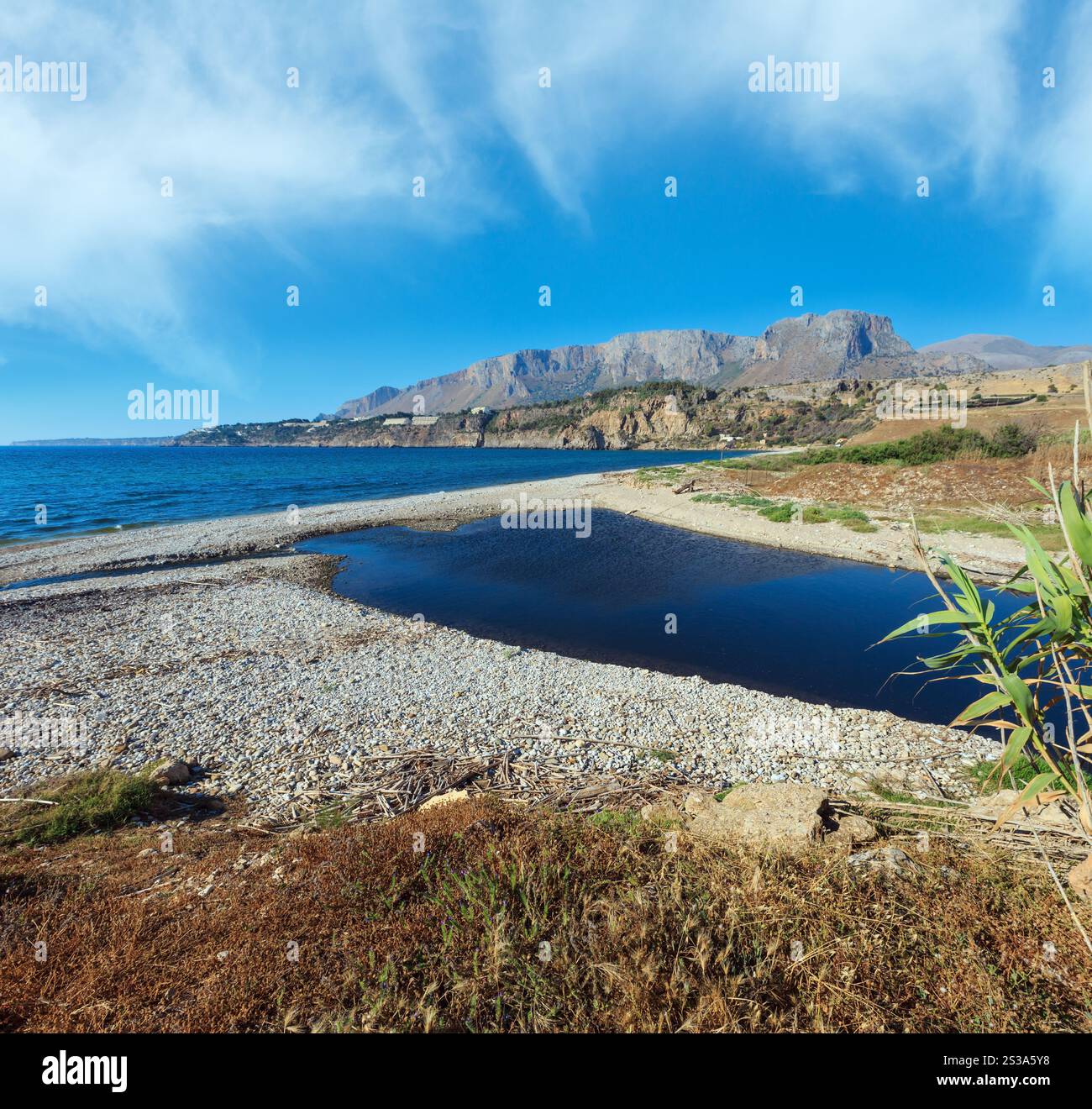 River flows sea rocky beach hi-res stock photography and images - Alamy