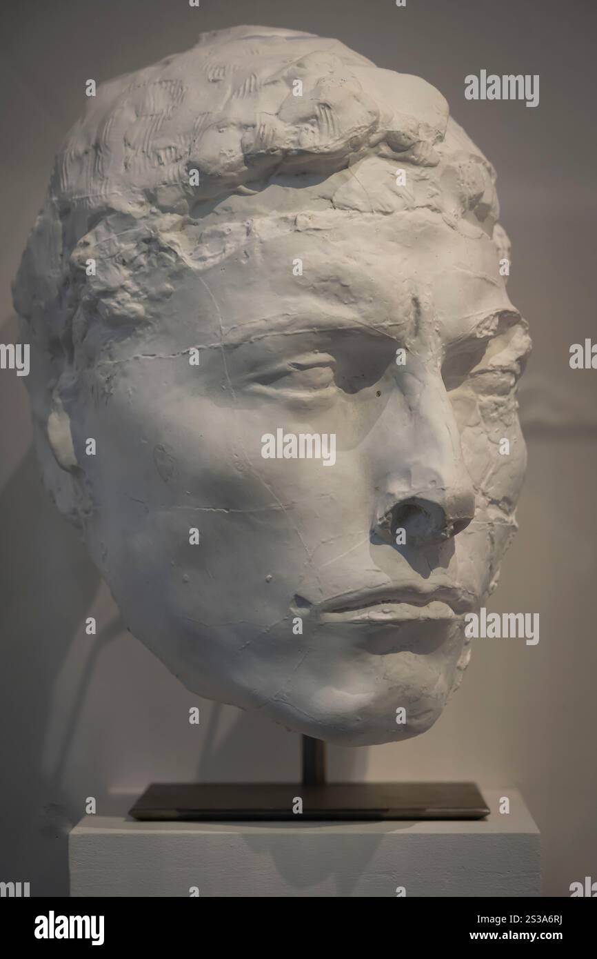 Paris, France - 12 14 2024: Bourdelle Museum. Plaster mask of Apollo ...