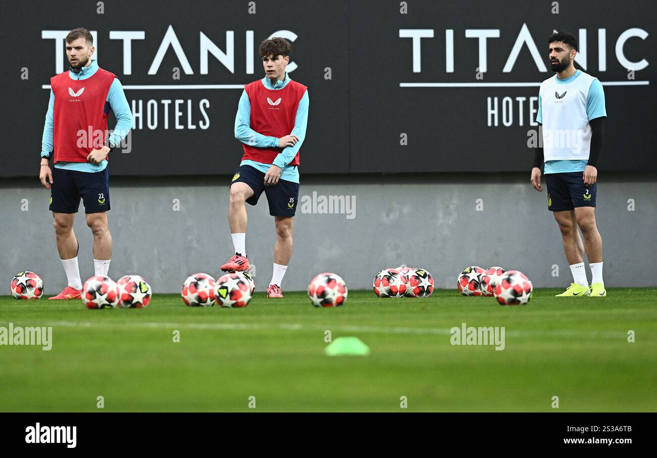 Belek, Turska. 08th Jan, 2025. Players of GNK Dinamo Stefan Ristovski ...