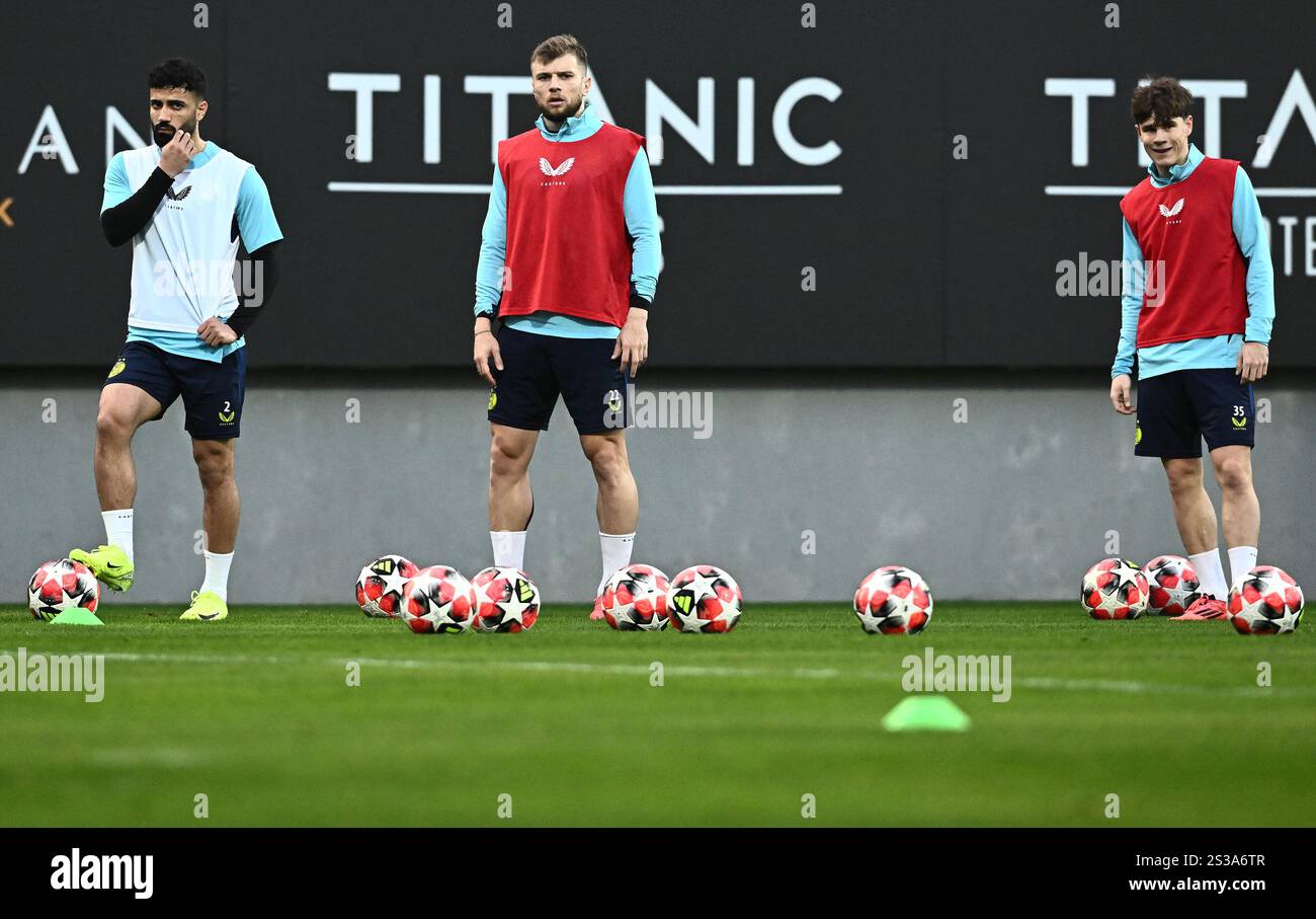 Belek, Turska. 08th Jan, 2025. Players of GNK Dinamo Stefan Ristovski ...