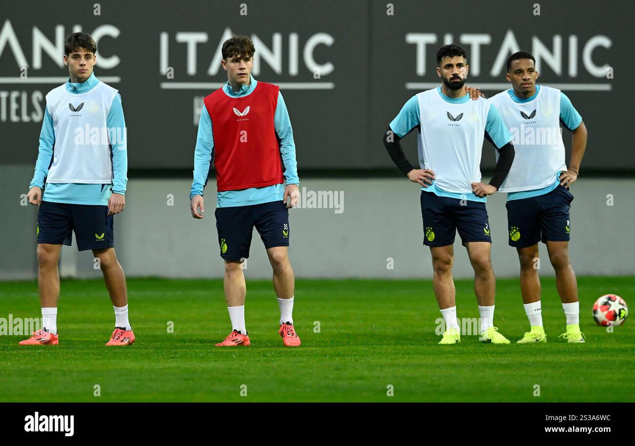 Belek, Turska. 08th Jan, 2025. Players of GNK Dinamo Noa Mikic, Sadegh ...