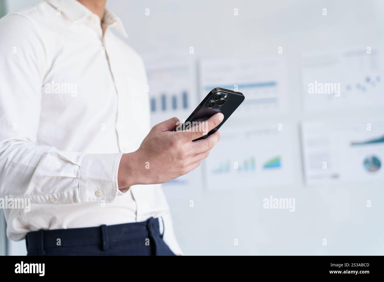Asian Business man working with laptop. Young business man thinking ...