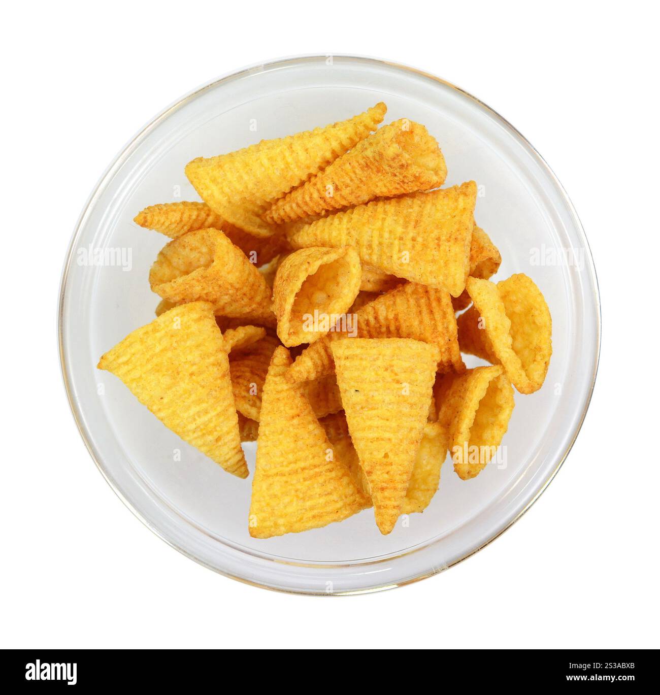 cone corn chips isolated on white background Stock Photo - Alamy