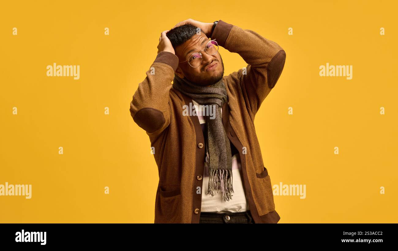 Sick man in yellow hi-res stock photography and images - Alamy