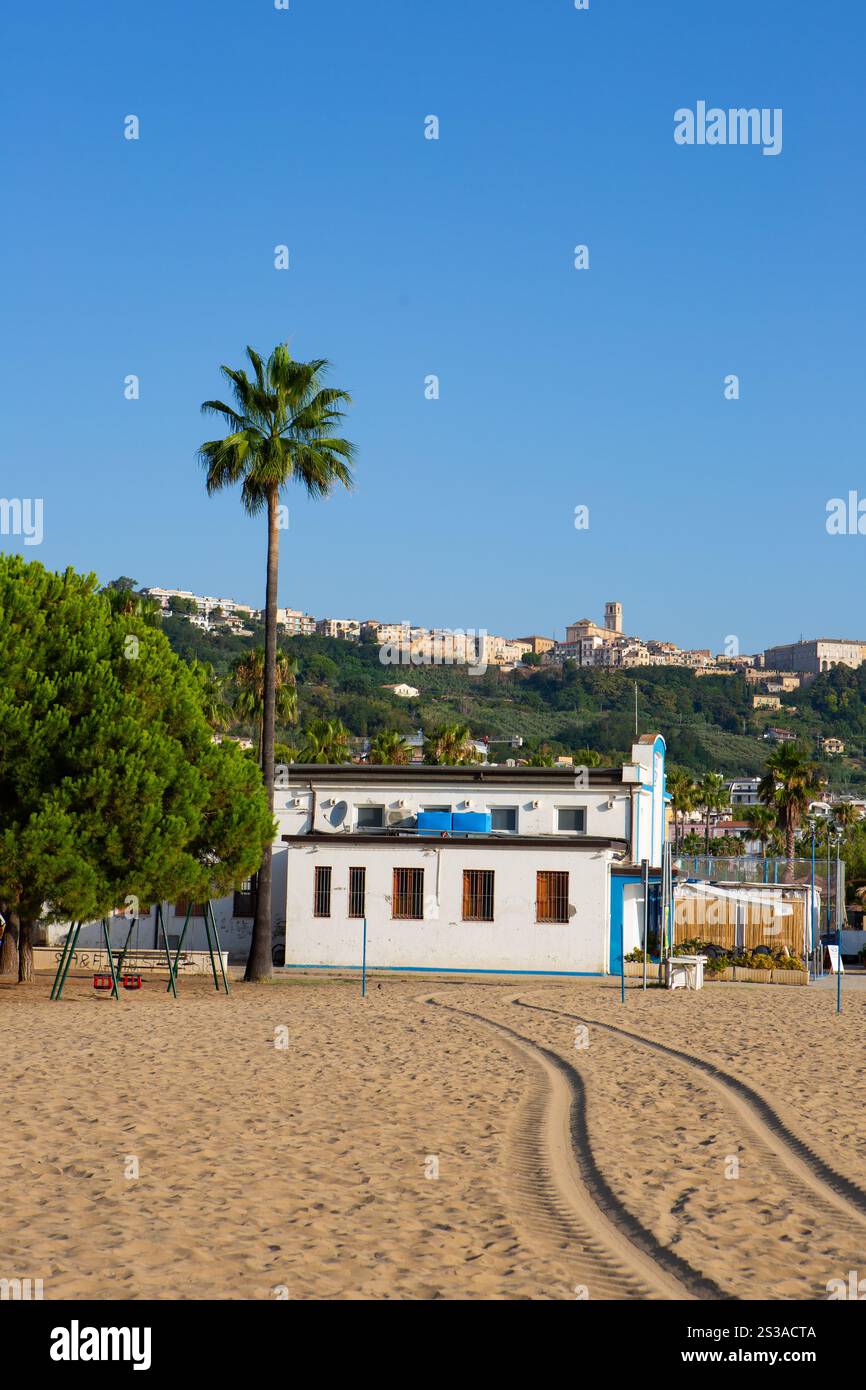 Pittoresque building of the Vasto Nautical Club, Italy, with stunning ...
