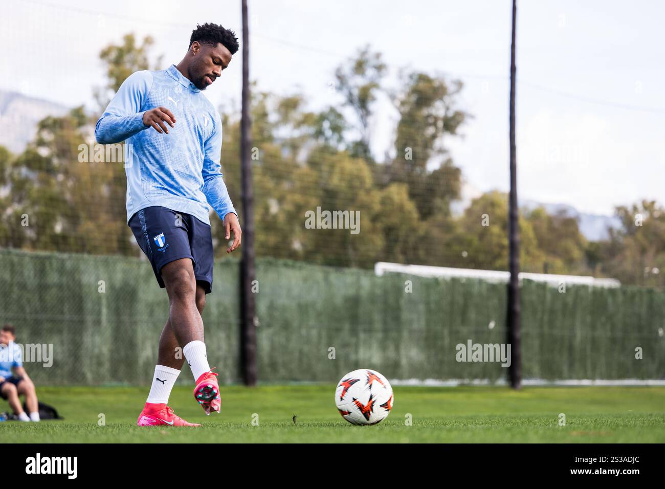 Puerto Banus, Spanien. 09th Jan, 2025. 250109 Malmö FFs Emmanuel Ekong ...