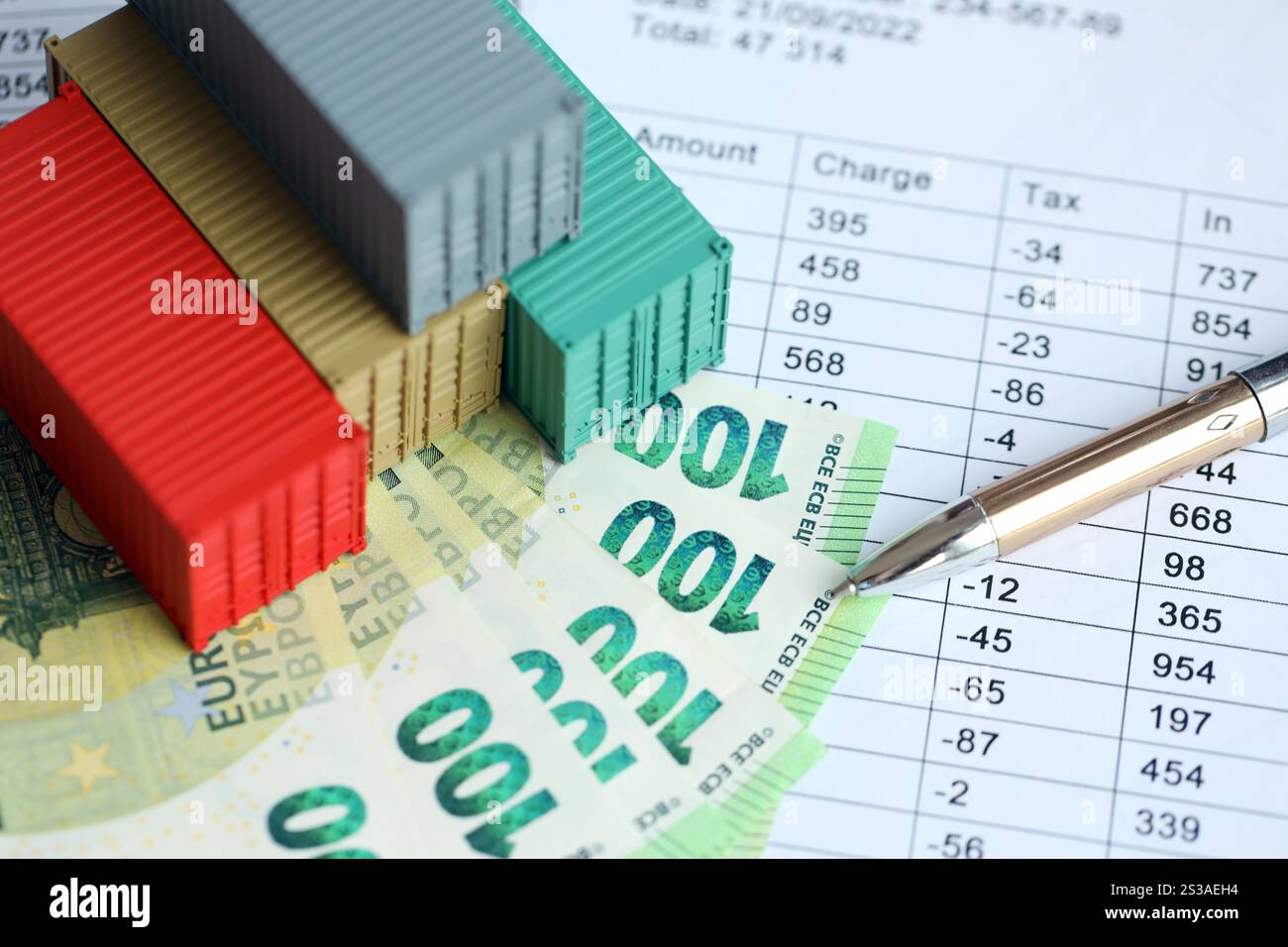 Global business container cargo ship in import export business logistic ...