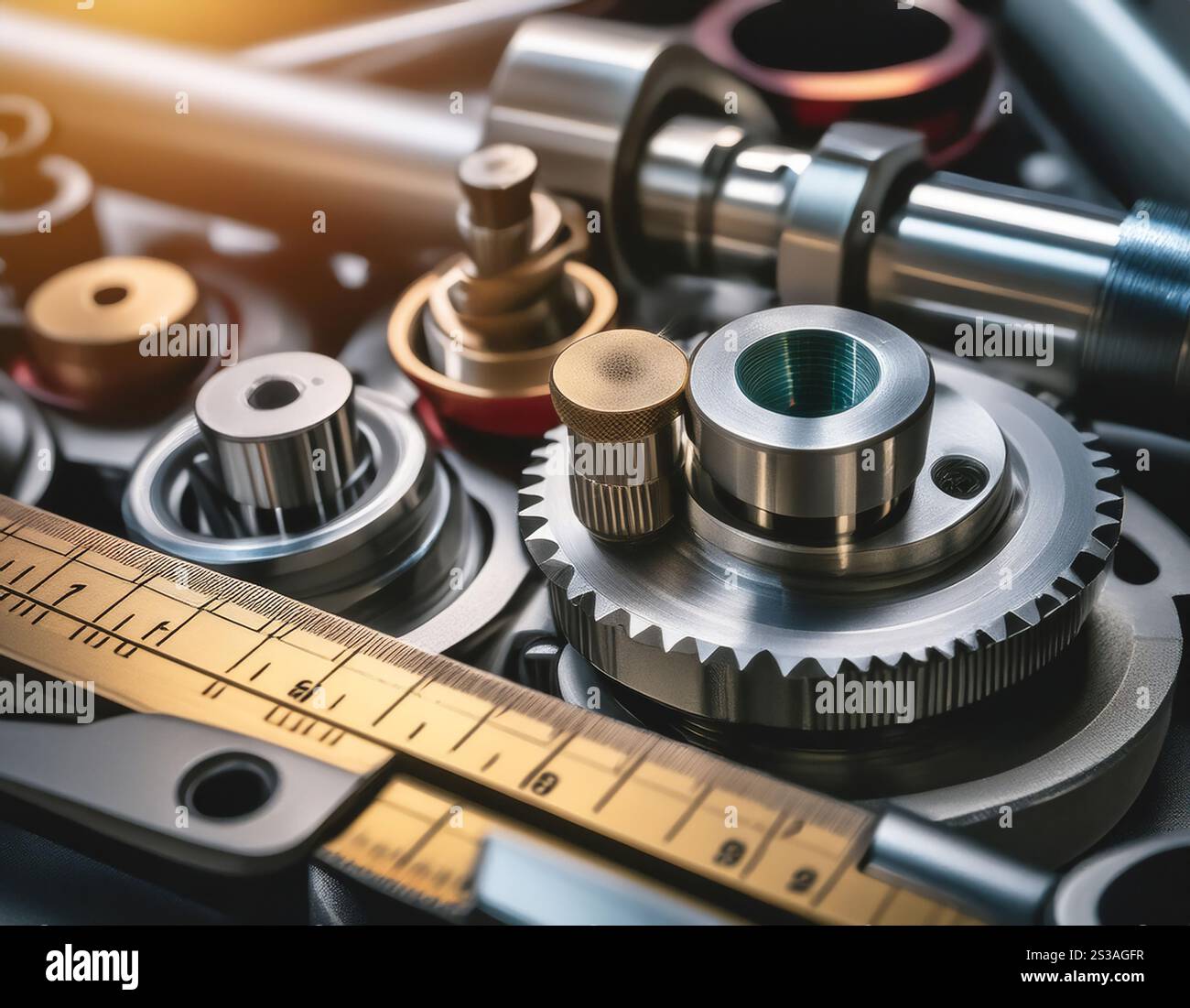 Precision measuring tools representing units of measurement ...