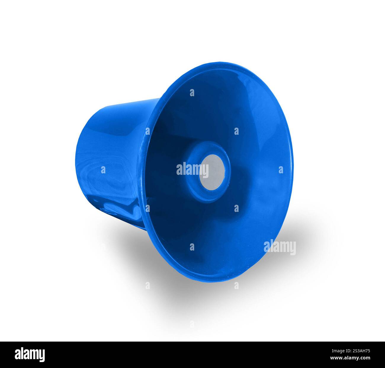 blue megaphone isolated on white background. blue megaphone Stock Photo ...