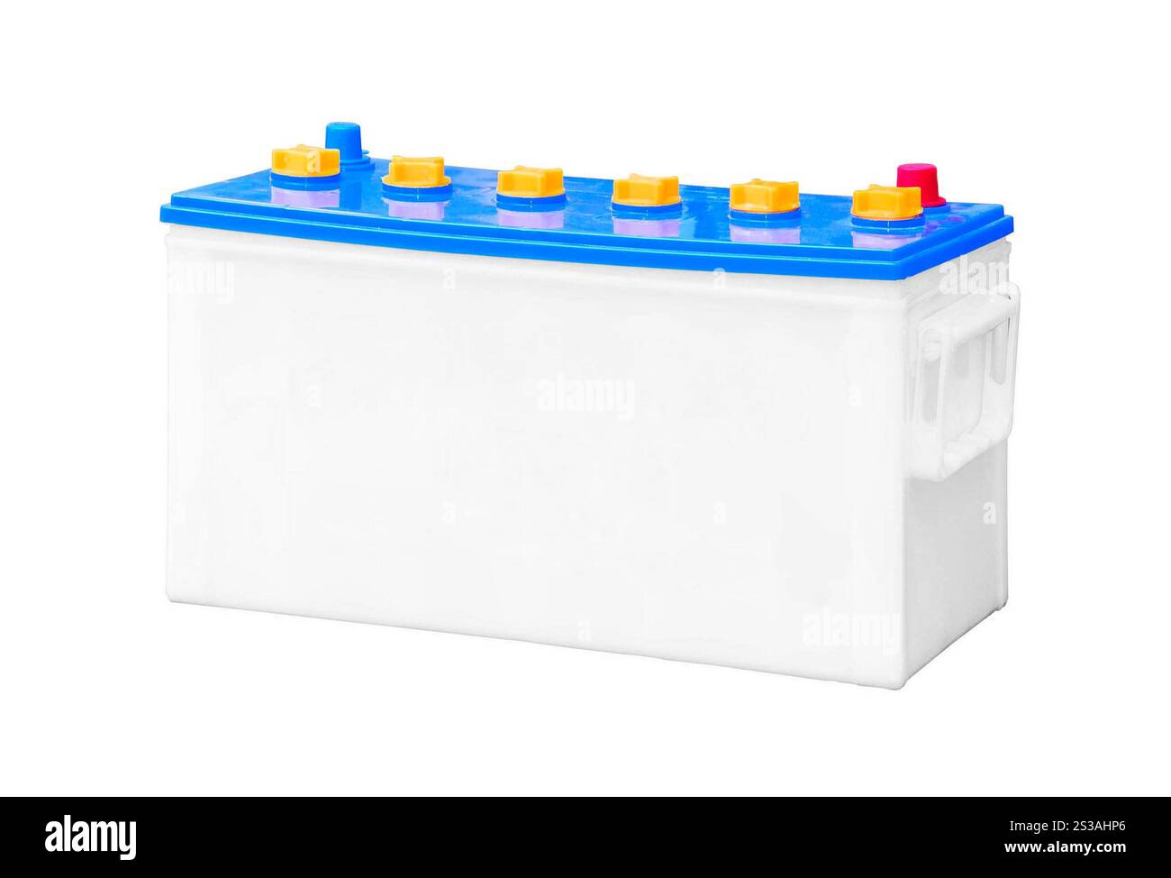accumulator battery isolate on white Stock Photo - Alamy