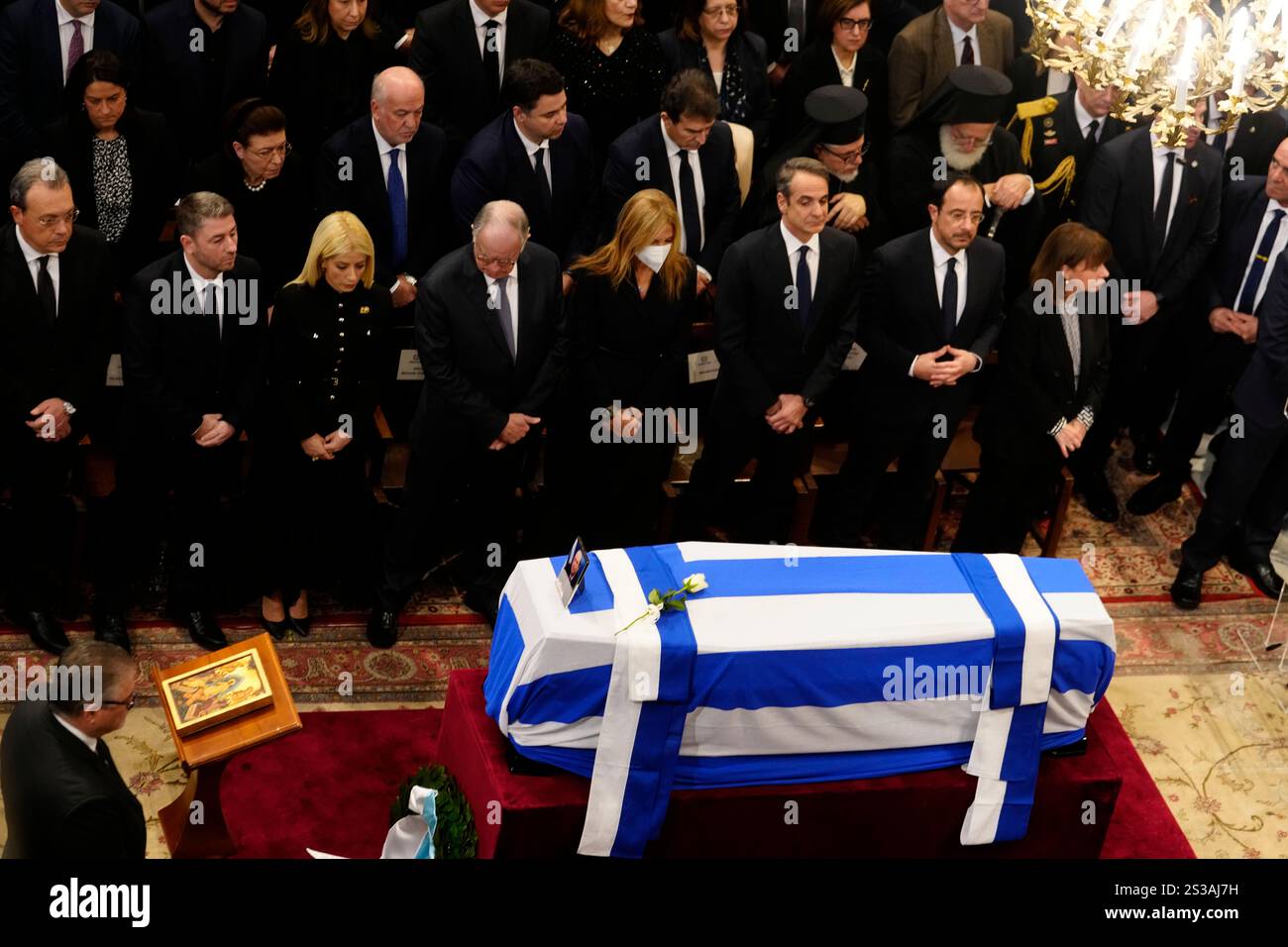 From left to right Greek President Katerina Sakellaropoulou, Cyprus ...
