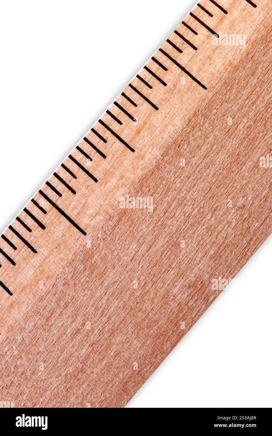 wood rule isolated on white background. wood rule Stock Photo - Alamy
