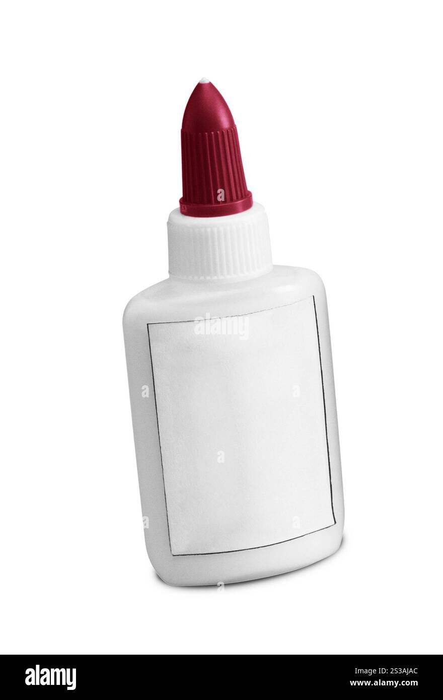 White glue container isolated on a white background. White glue ...