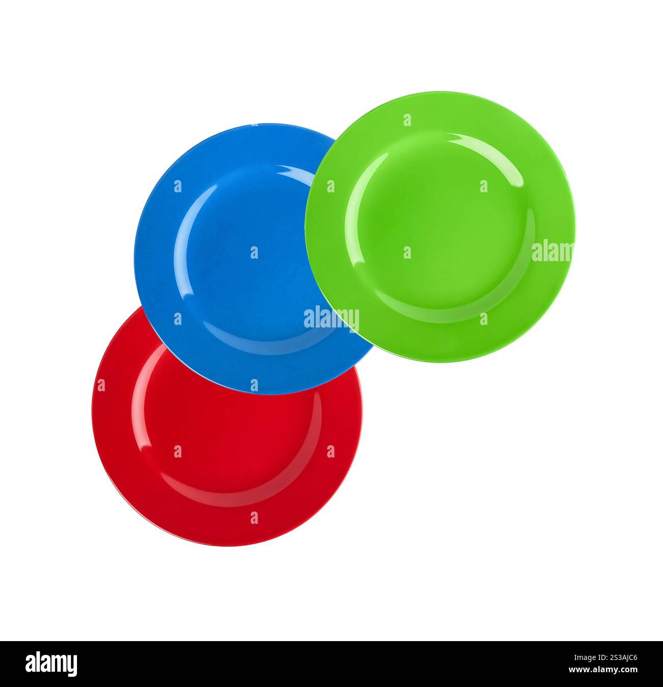 color plates set isolated on white background. color plates set ...