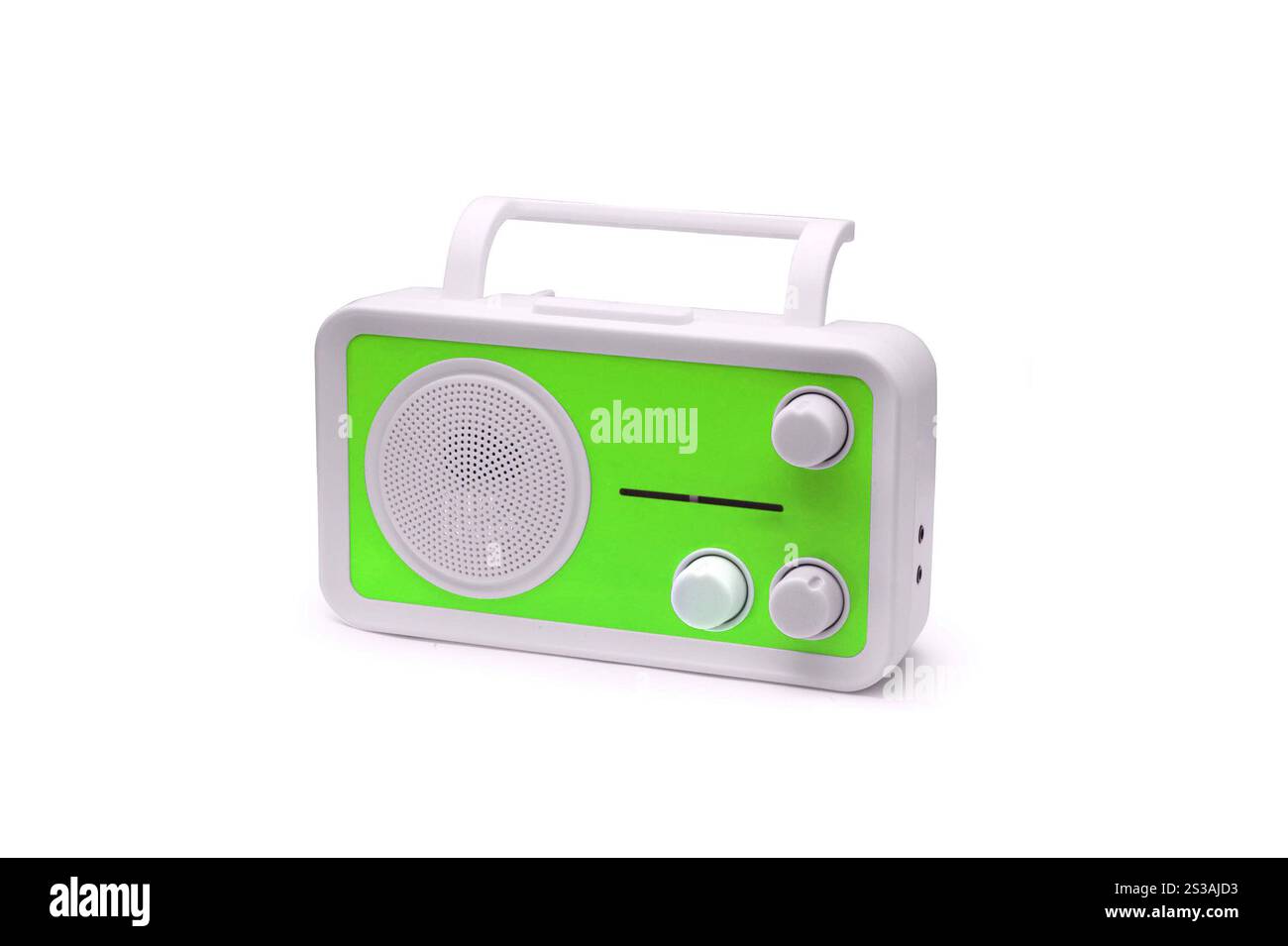 Green Old fashioned radio. Pink Old fashioned radio Stock Photo - Alamy