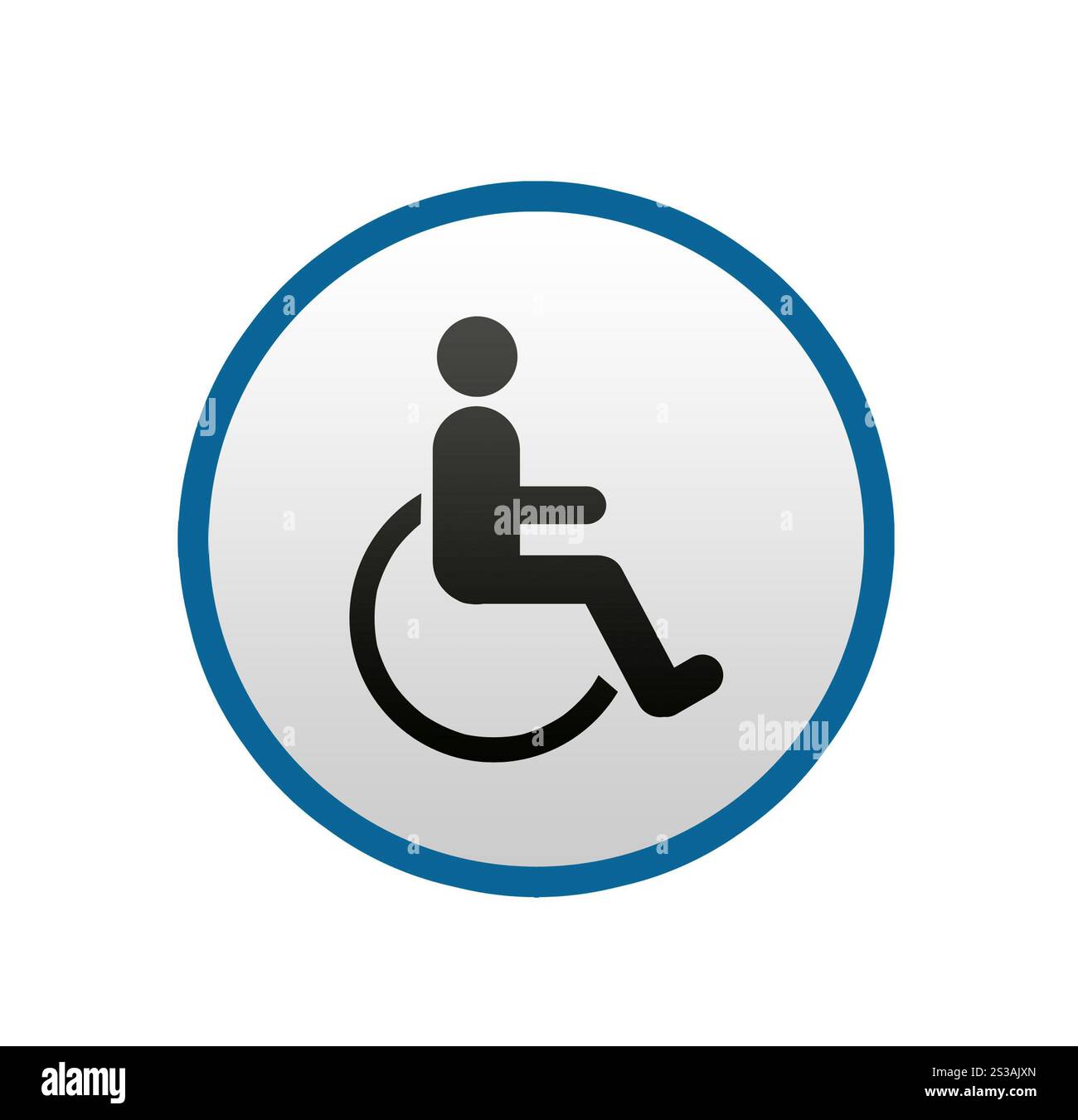 Disabled sign on white background, Illustration. Disabled sign on white ...