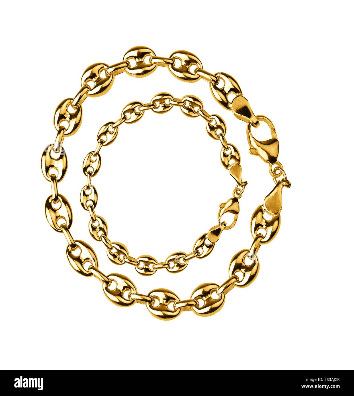 gold jewelry isolated on white background. gold jewelry Stock Photo - Alamy