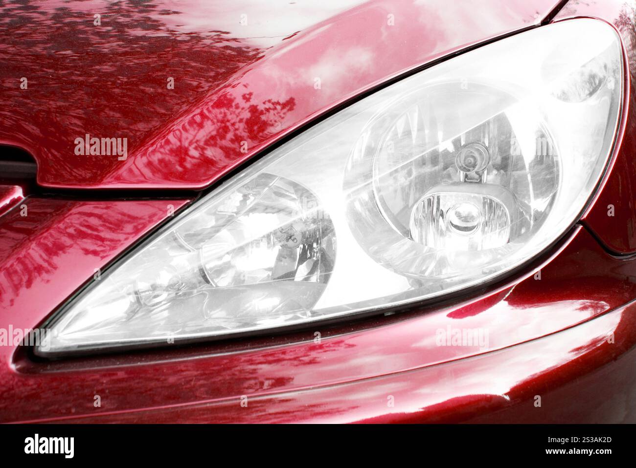 car front light close up. car front light Stock Photo - Alamy