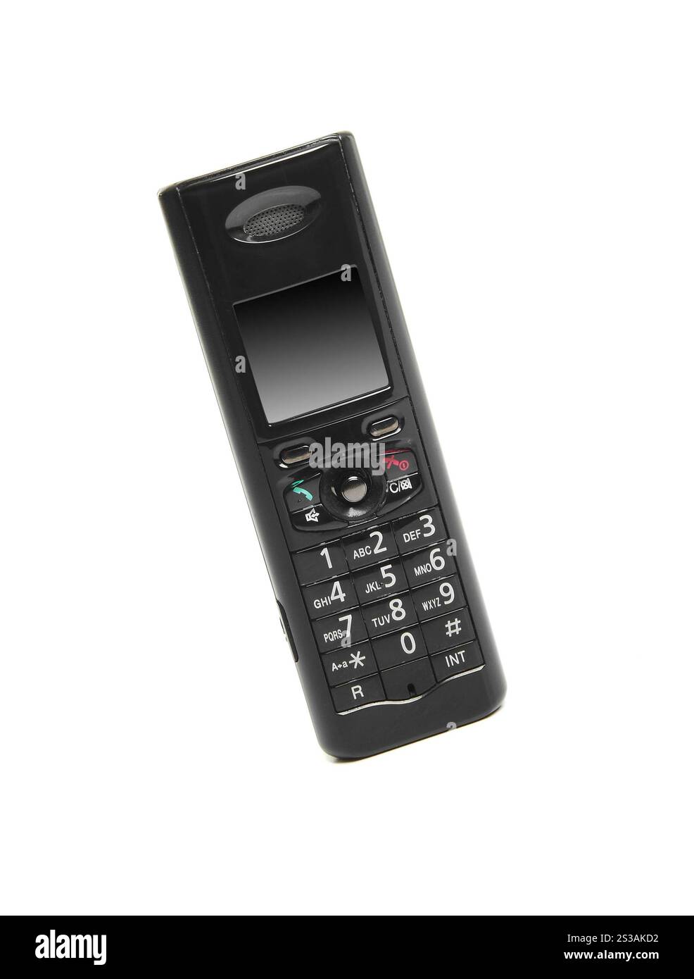 black telephone receiver isolated on white background. black telephone ...