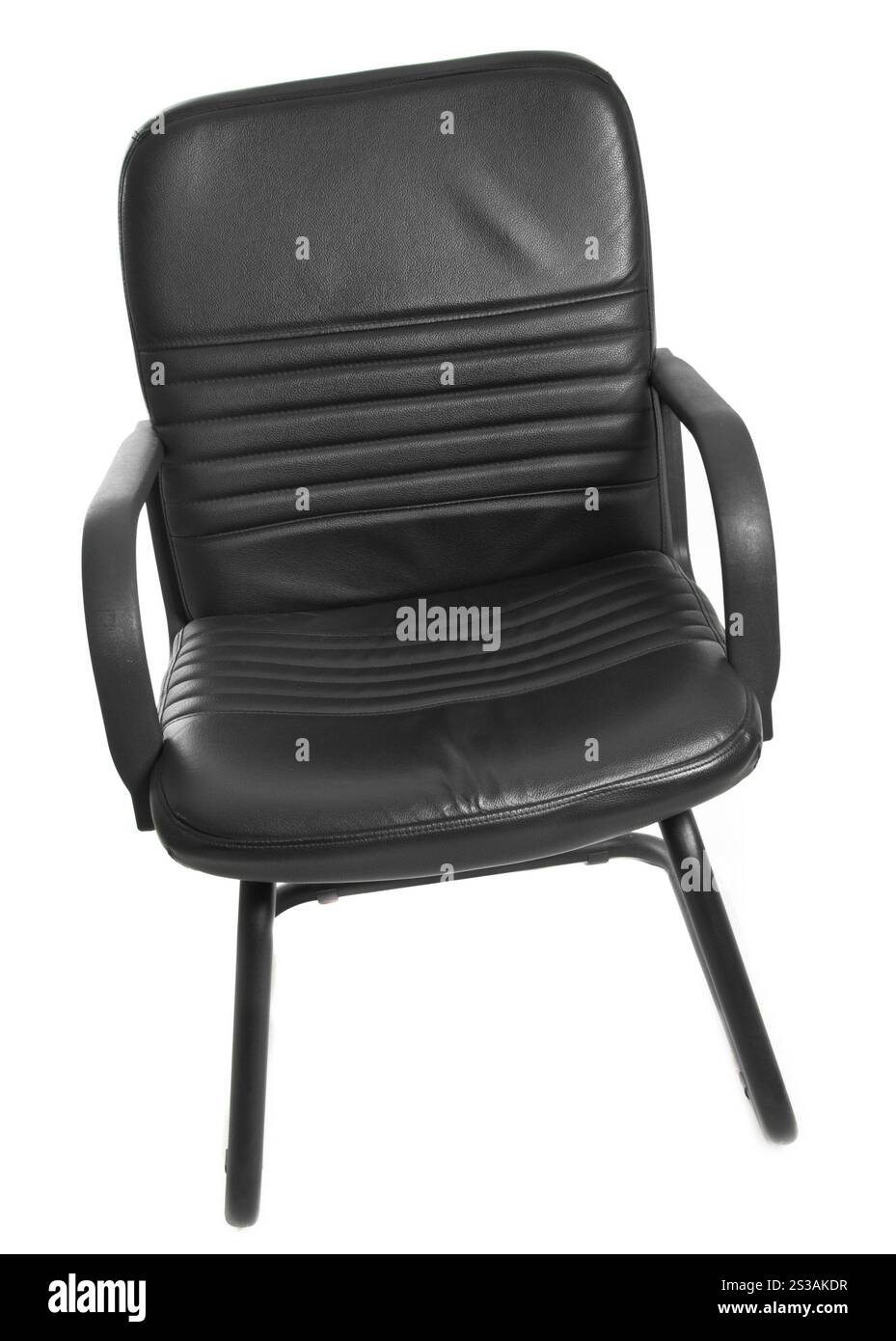 black office boss chair isolated on white background. black office boss ...