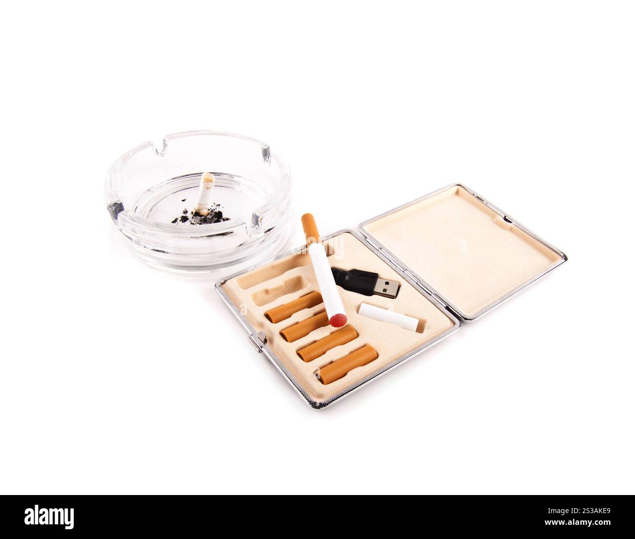 electric cigarette isolated on white background. electric cigarette ...