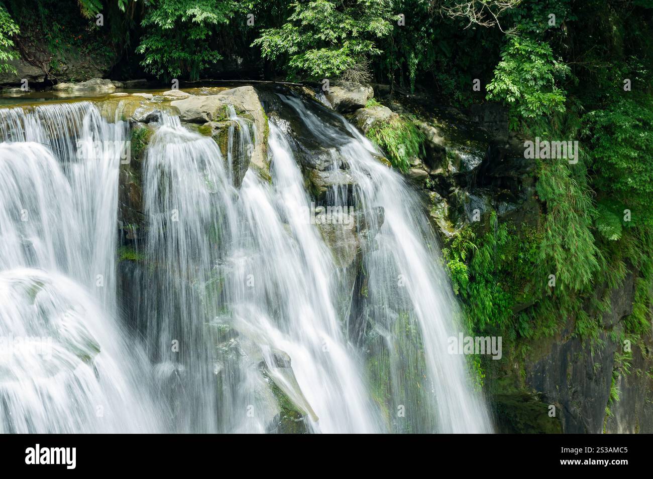 Sunny view of the Shifen Falls at New Taipei City, Taiwan Stock Photo ...