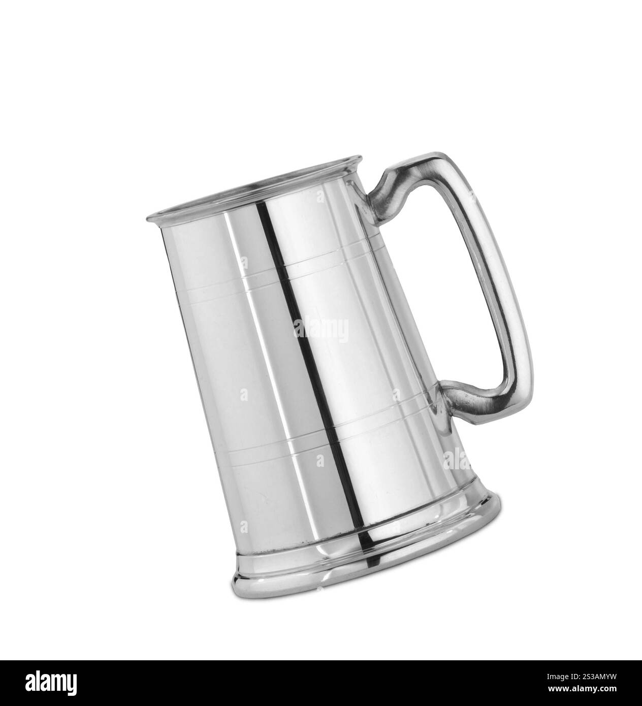 Metal cup isolated on white background. Metal cup Stock Photo - Alamy