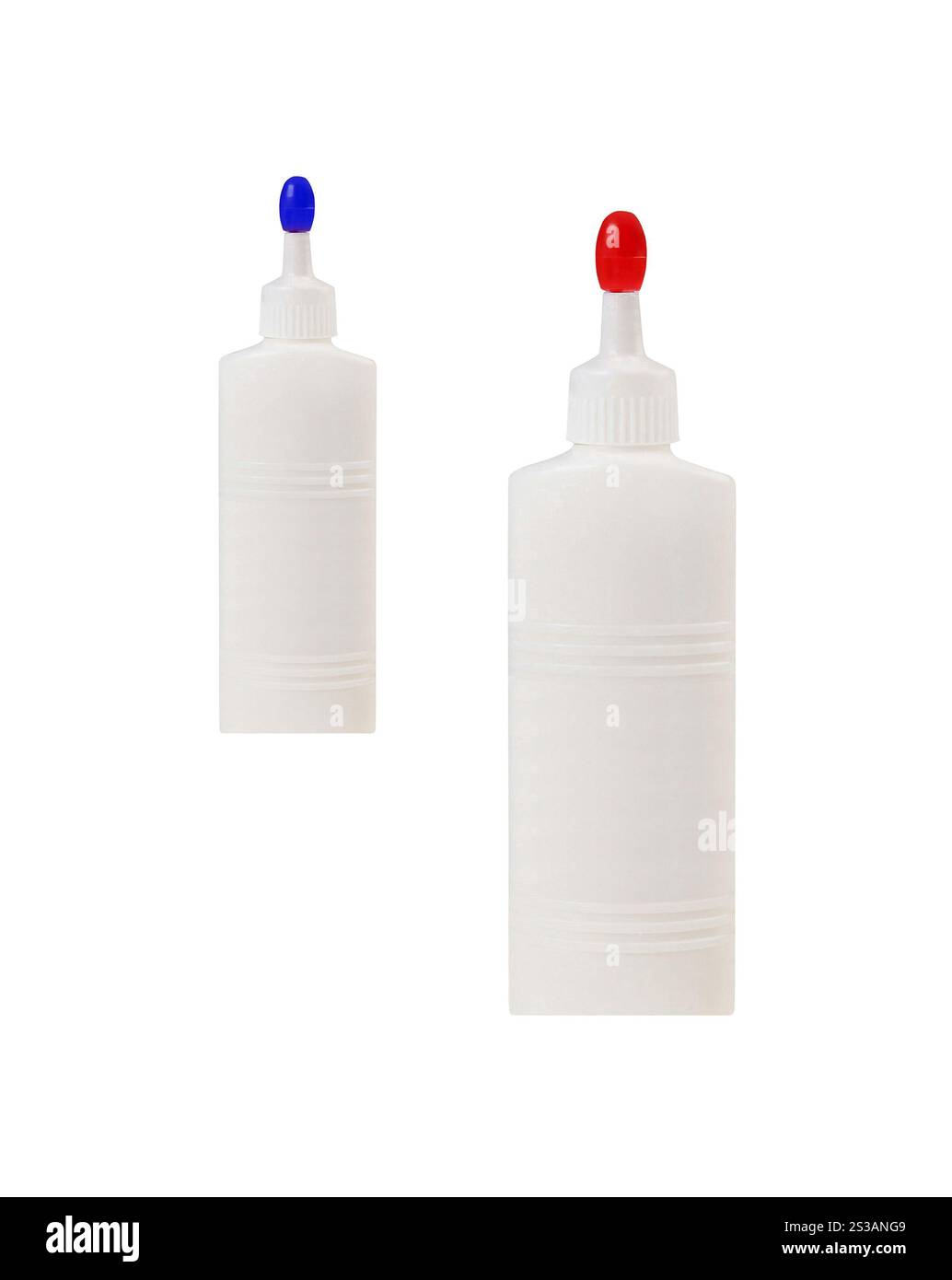 Bottles of school glue isolated on white background. Bottles of school ...