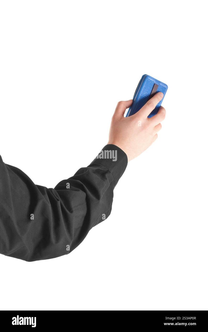 Hand erasing the whiteboard isolated on white background. Hand erasing ...
