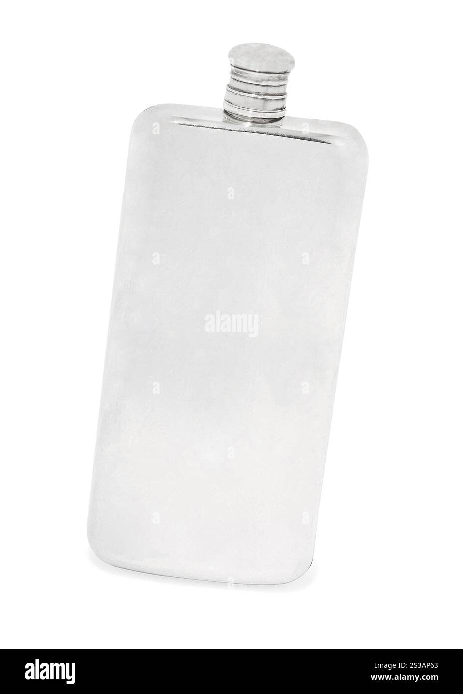 Empty colorless glass bottle isolated on a white Stock Photo - Alamy