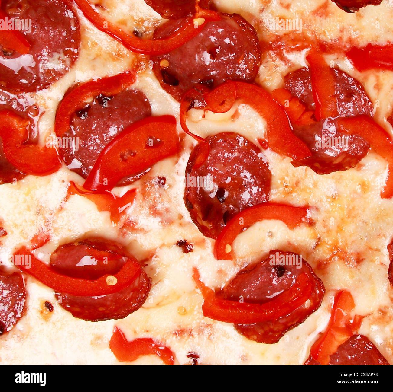 pepperoni pizza close up background. pepperoni pizza Stock Photo - Alamy