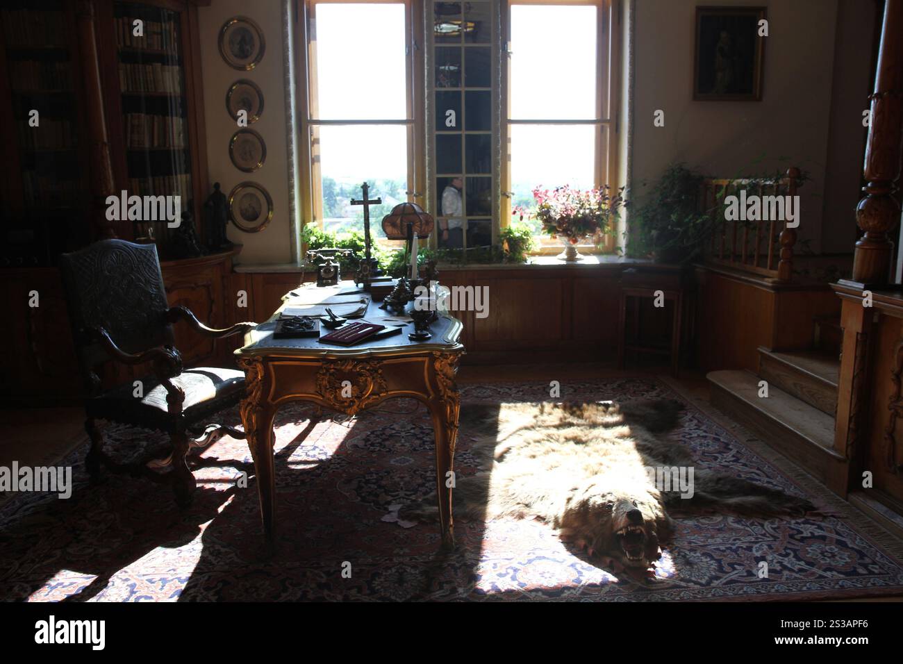 old vintage workroom as very nice background Stock Photo - Alamy