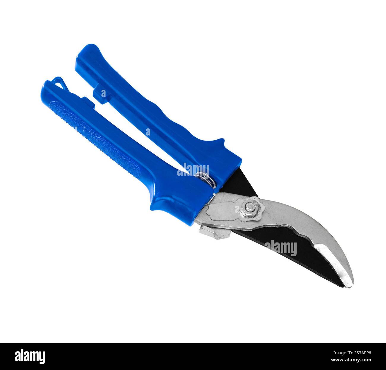 blue garden shears isolated on a white background. blue garden shears ...