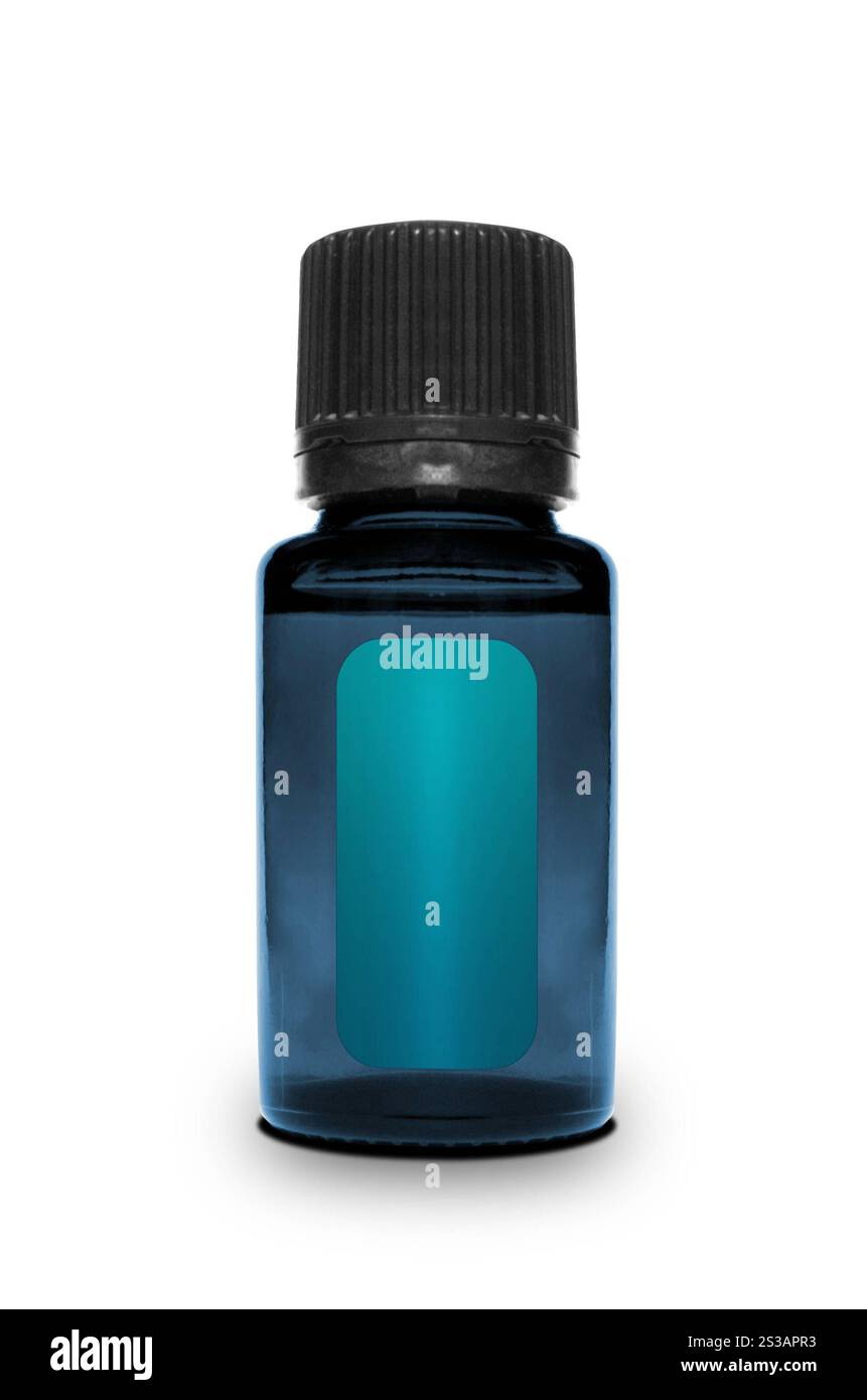 Single small bottle with drug isolated over white background. Single ...