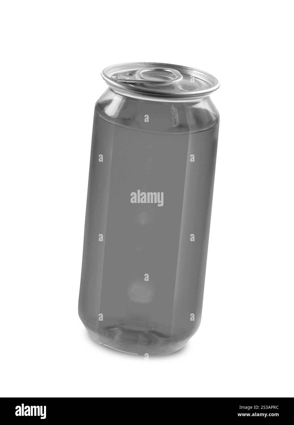 grey drink can isolated over white background. blue drink can isolated ...