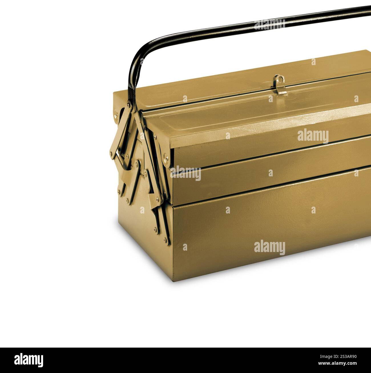 mechanics basic tool box with set of spanner isolated on white ...