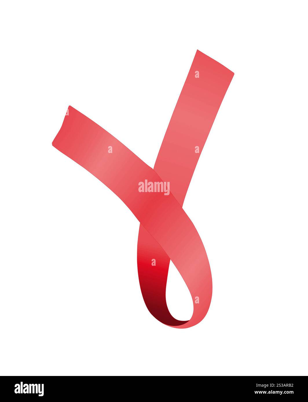 red ribbon isolated on white background. red ribbon Stock Photo - Alamy