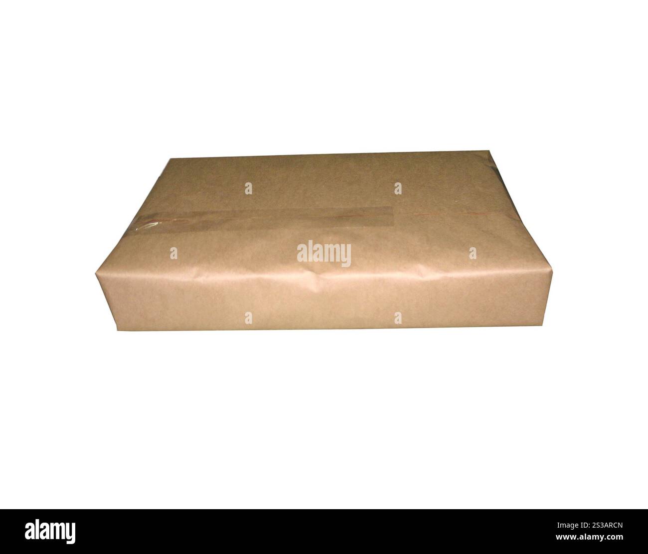 corrugated kraft paper Box isolated on white background. Isolated ...